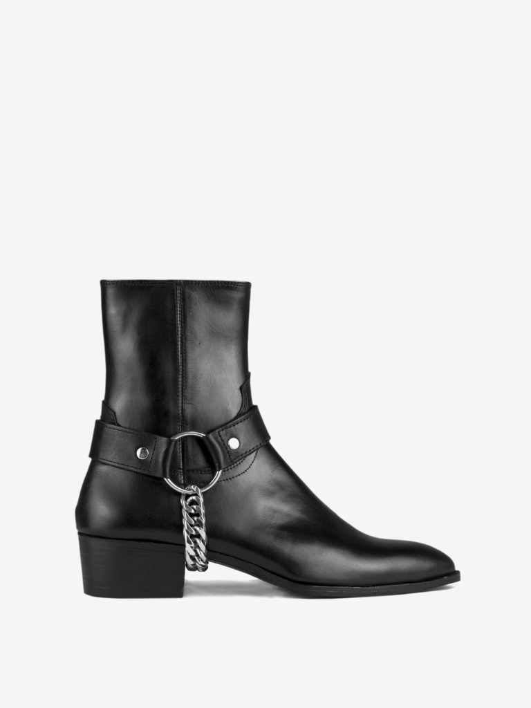 HARNESS BOOTS DA LỘN MÀU ĐEN - TMS210003 - TARMOR