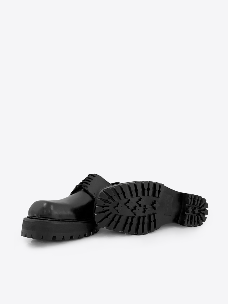 CHUNKY DERBY SHOES WITH SQUARE TOE IN BLACK LEATHER - TMS221102 - TARMOR